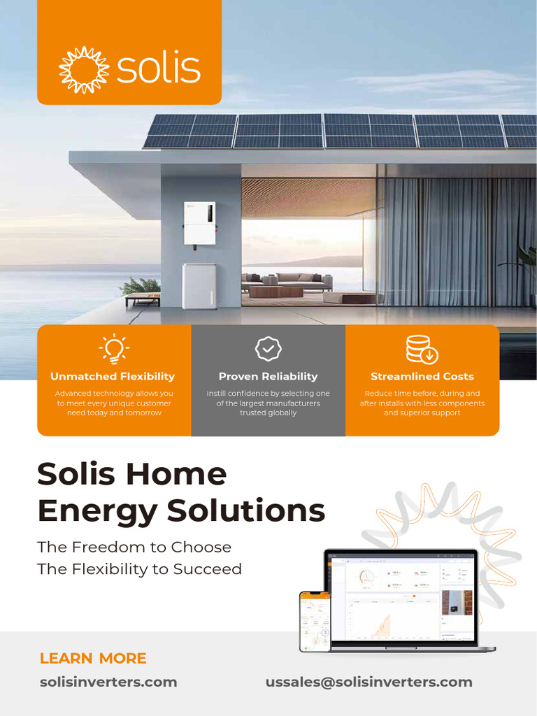 Solis Home Energy Solutions Overview | PDF | Photovoltaics | Electric Power