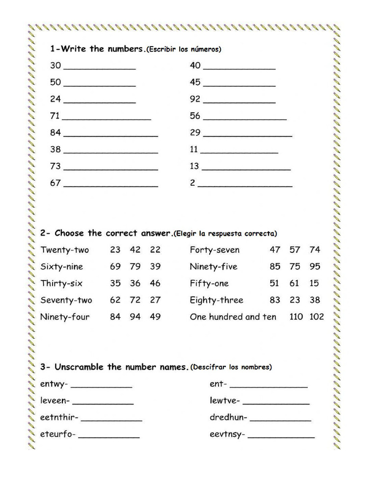 Numbers 1 | PDF