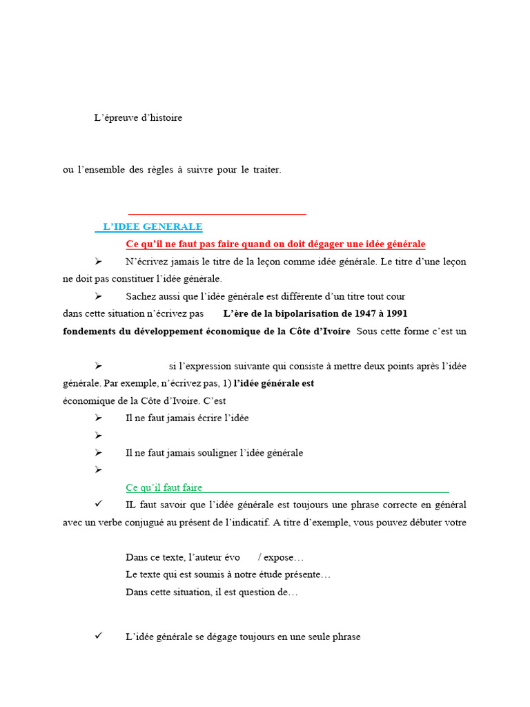 Dégager l'idée générale d'un texte | PDF | Nations unies | Relations ...