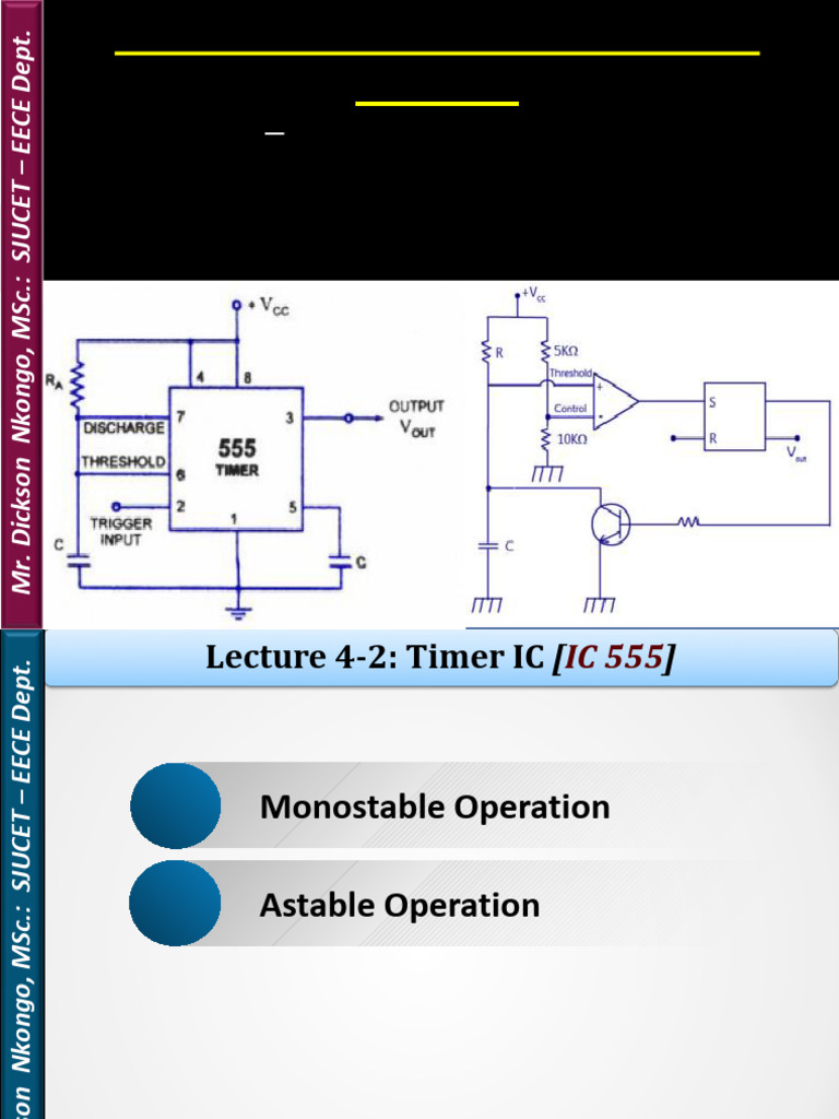 EEE - Linear Integrated Circuit - Unit 4-Lecture 4-2 [Timer IC] | PDF | Computer Engineering ...