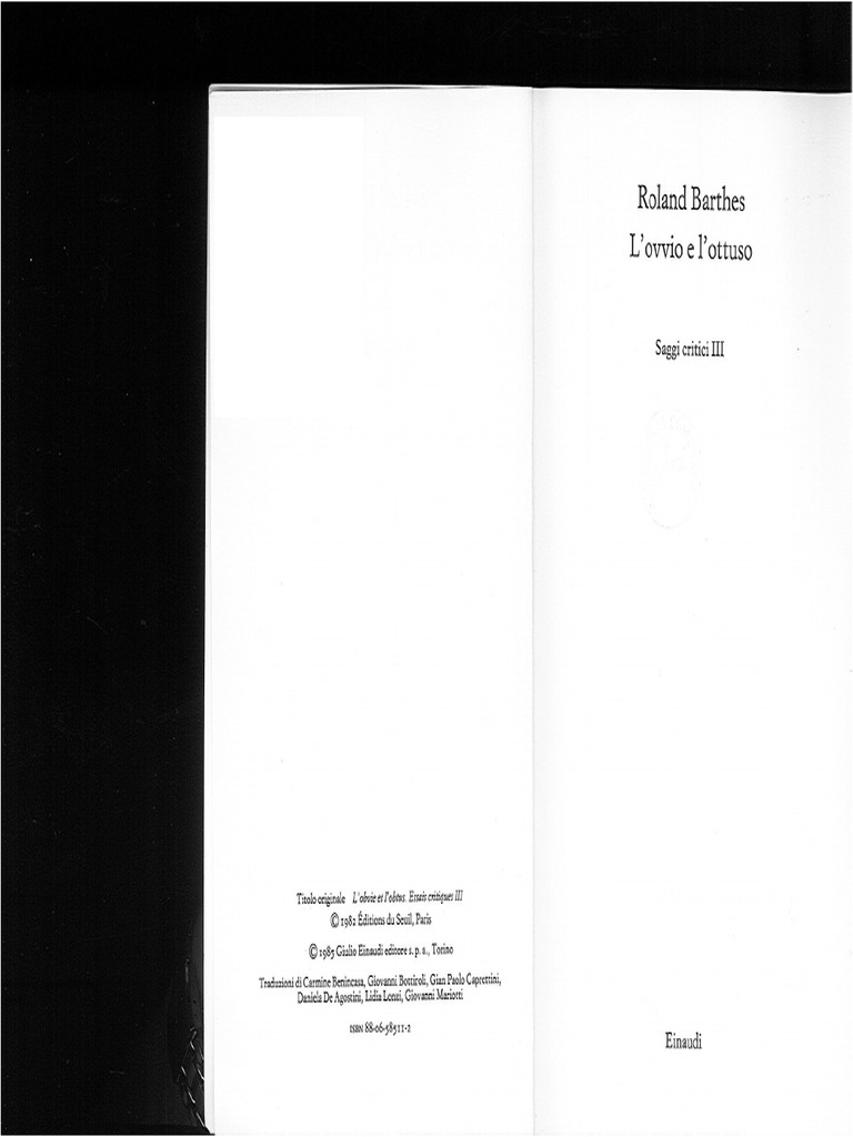 Barthes R. (1964, Ed. It. 1985), Retorica Dell'Immagine, in L'Ovvio e L'ottuso, Einaudi, Torino ...
