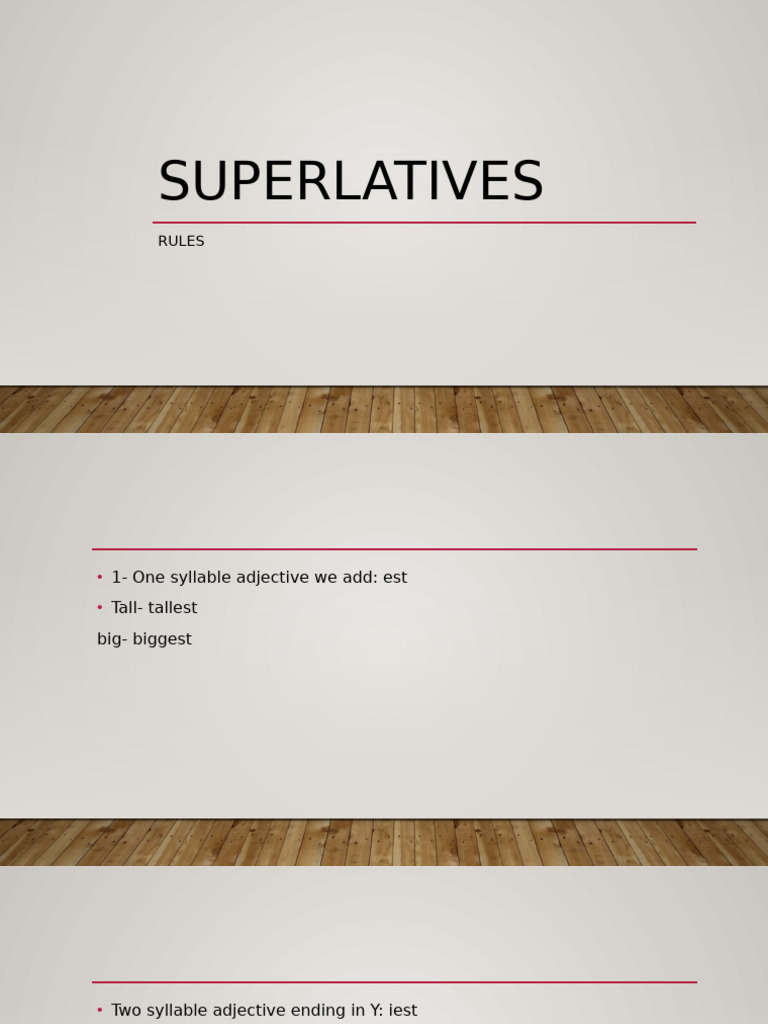 Superlatives | PDF