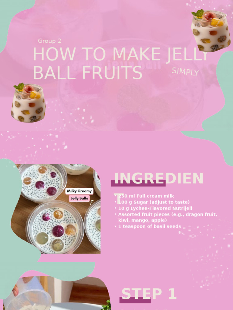 How to Make Jelly Fruit Balls | PDF