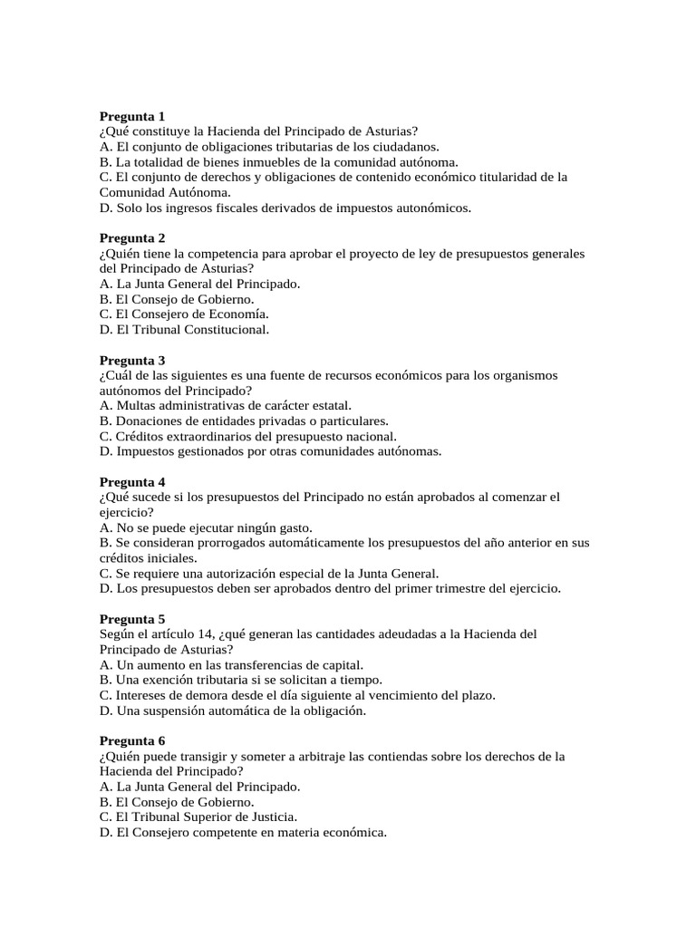 Test 1 Treppa | PDF | Presupuesto | Gobierno