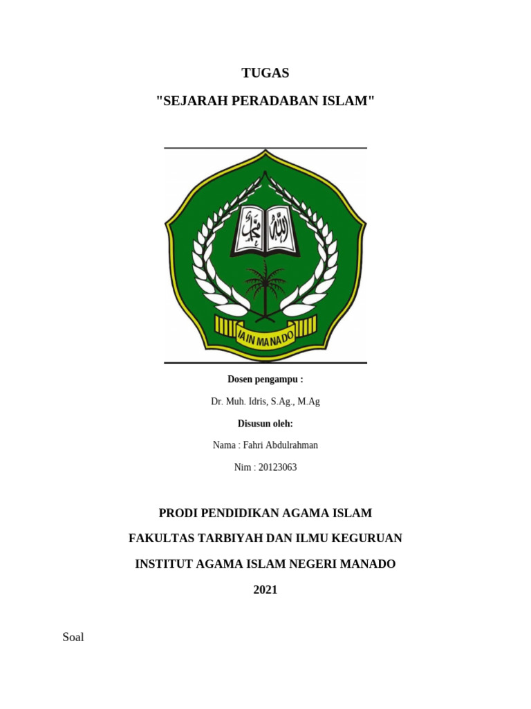 Sejarah Peradaban Islam dan Pendidikan | PDF