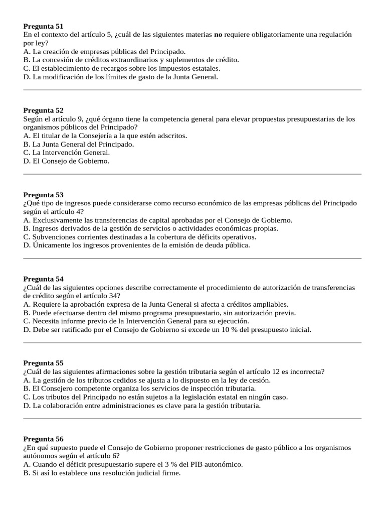 Test 4 Treppa | PDF | Presupuesto | Deuda