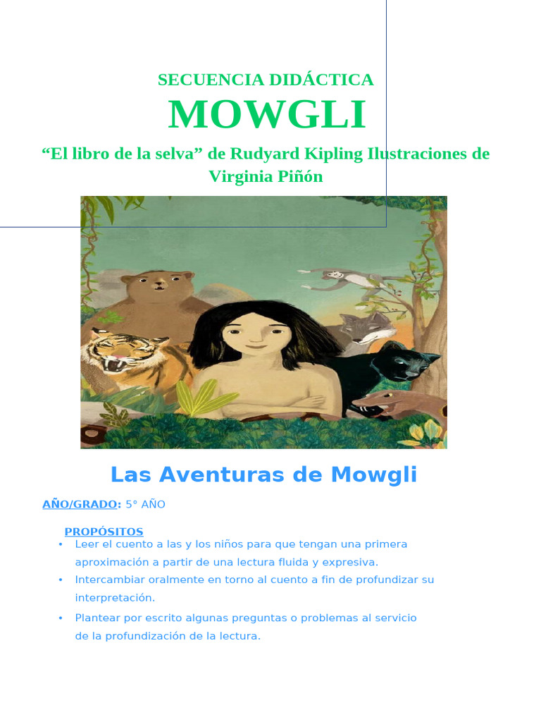 Mowgli Secuencia | PDF | El libro de la selva | Oración