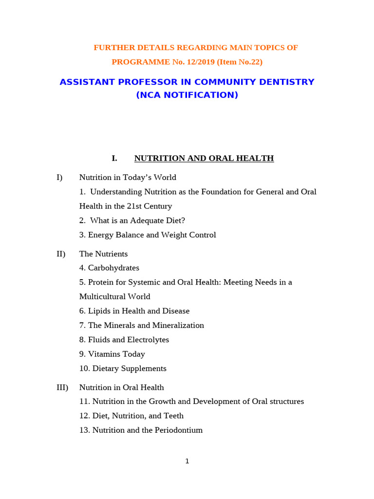 PSC Syllabus | PDF | Epidemiology | Dentistry