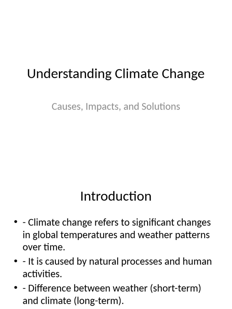 Climate Change Lesson | PDF