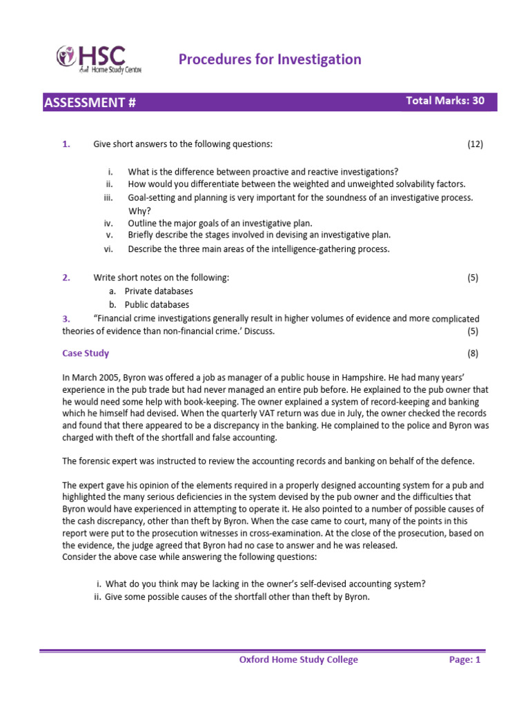 Investigation Procedures and Case Study | PDF | Prosecutor | Misconduct