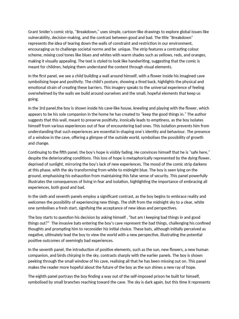 Comic strip response | PDF | Fear | Psychology