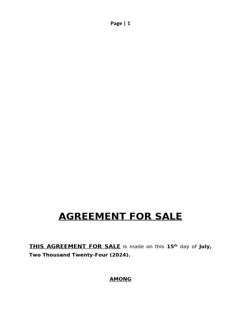 Agreement For Sale Rimlee Saha Final | PDF | Plumbing | Kolkata