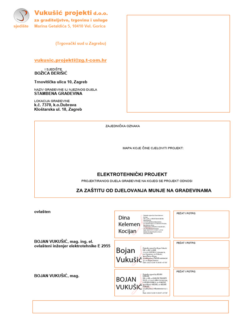 MAPA IV ELEKTROTEHNIČKI PROJEKT DK 240227 110140 | PDF