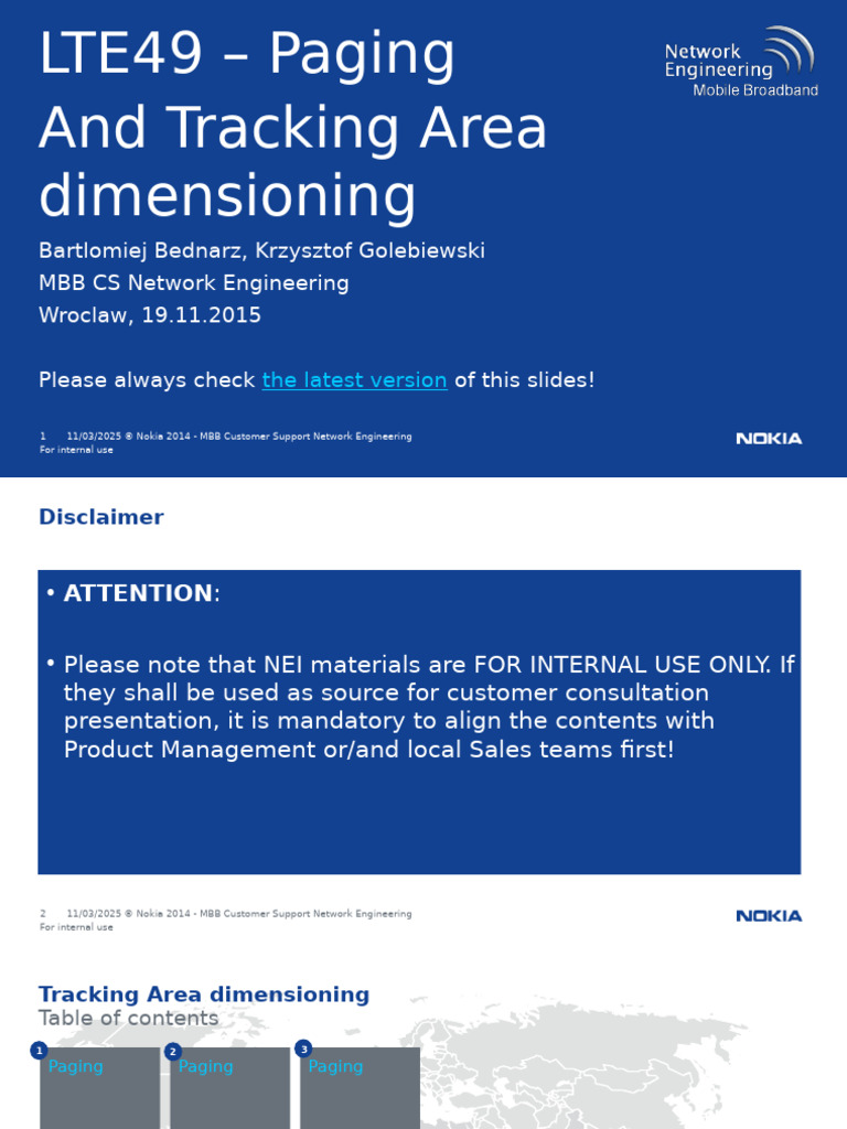LTE49_Paging And Tracking Area dimensioning | PDF | Network Protocols | Networking Standards