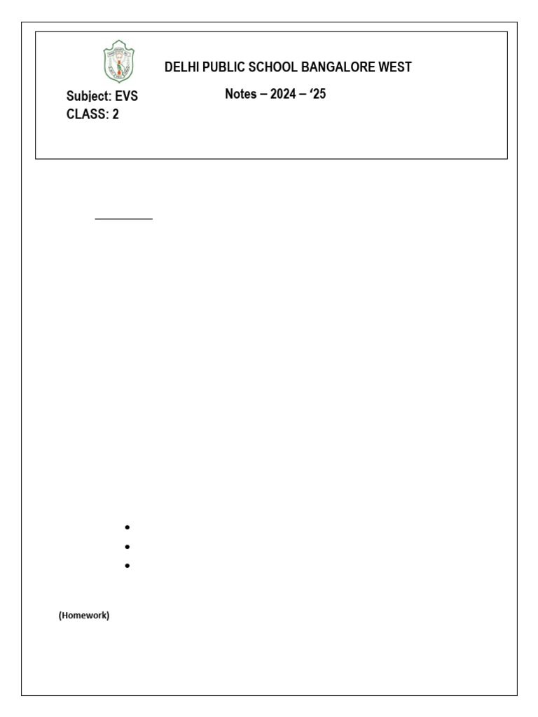 EVS Class 2: Earth and Neighbours Notes | PDF