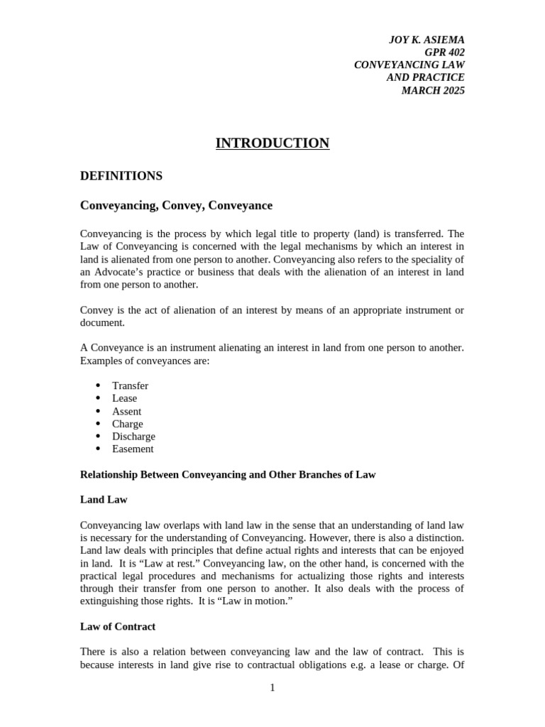 2025 Introduction Upto Procedural and Substantive Law | PDF | Conveyancing | Legal Remedy