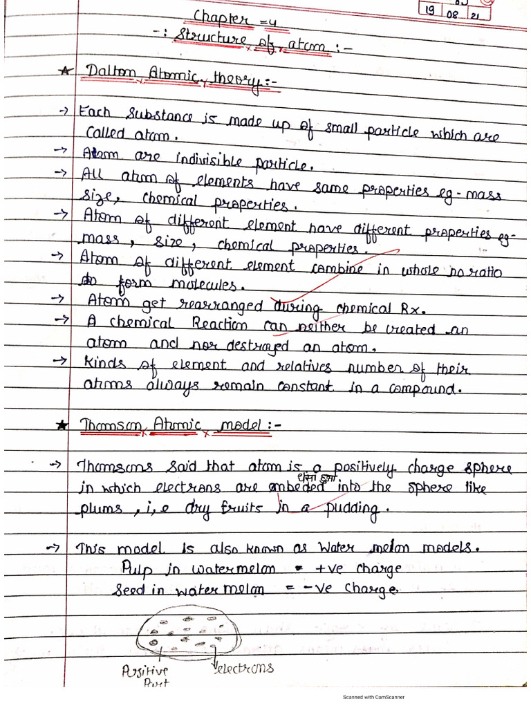 class 9 science chapter 4 STRUCTURE OF ATOM | PDF