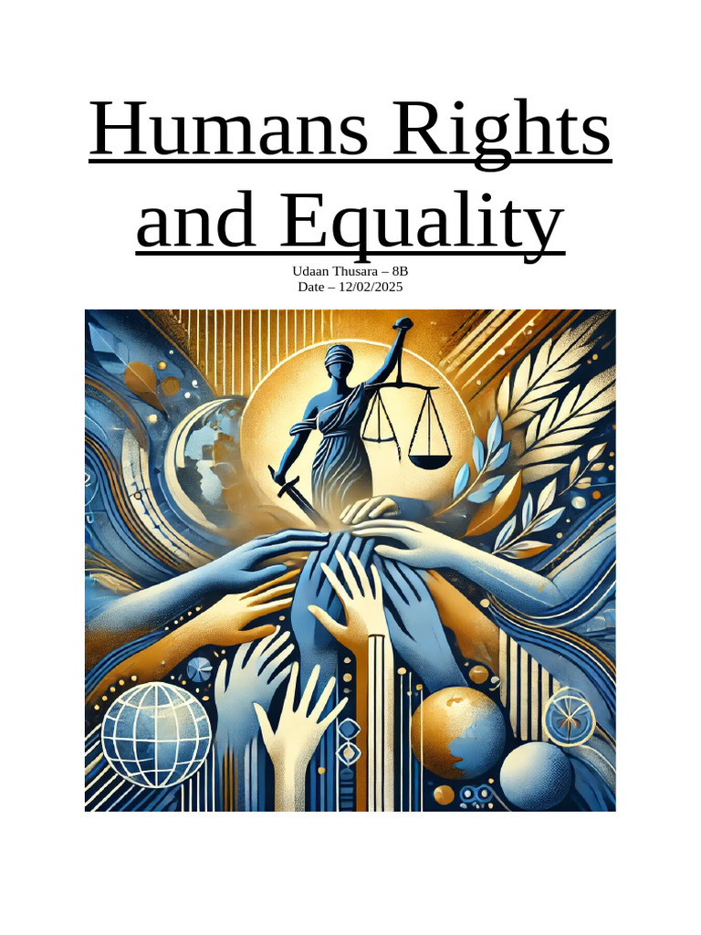 Humans Rights and Equality Final | PDF | Gender Studies | Gender Equality