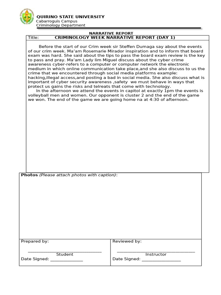 FORMAT Narrative-Report | PDF