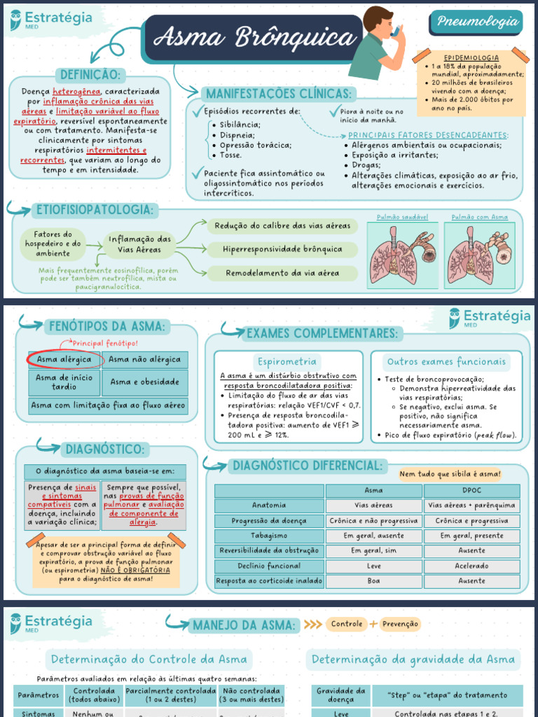 Mapa mental Asma | PDF | Asma | Especialidades médicas