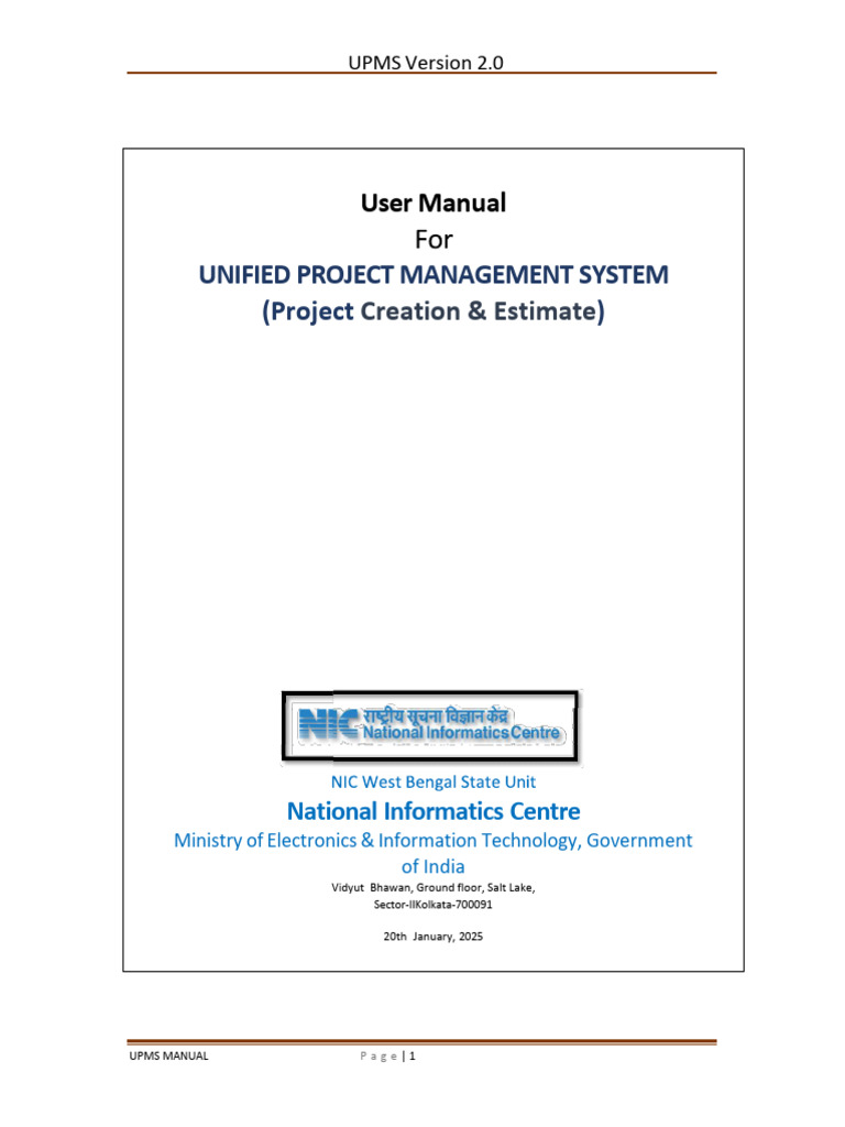 UPMS 2.0 User Manual: Project Management | PDF | Login | Menu (Computing)