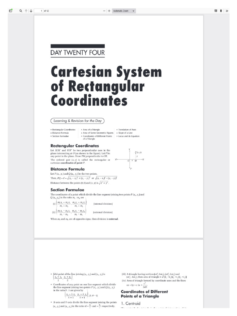 24 Maths Cartesian | PDF