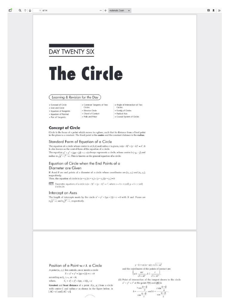 26 Maths Intersection Circles | PDF