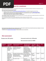 Storage Racking Risk Assessment | PDF | Risk | Safety