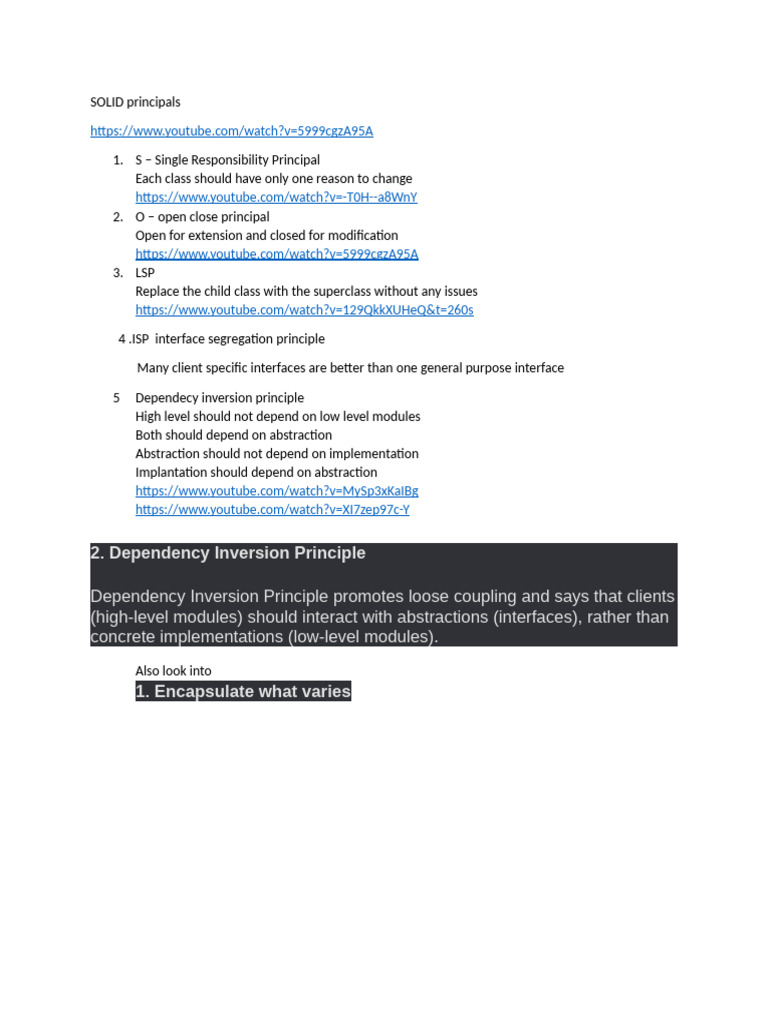 Dependency Inversion Principle | PDF