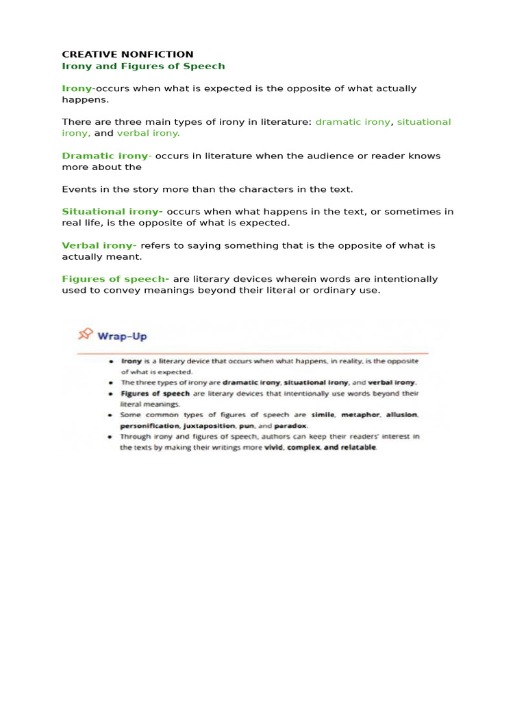 Irony and Figure of Speech | PDF