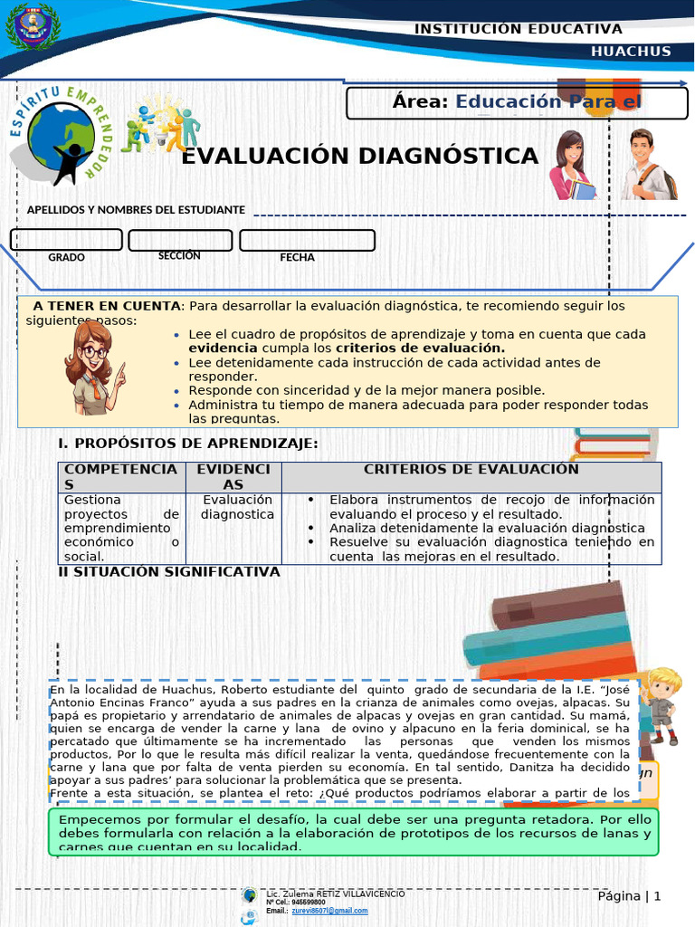 Ept - Eval. Diagnostica 5º | PDF | Oveja