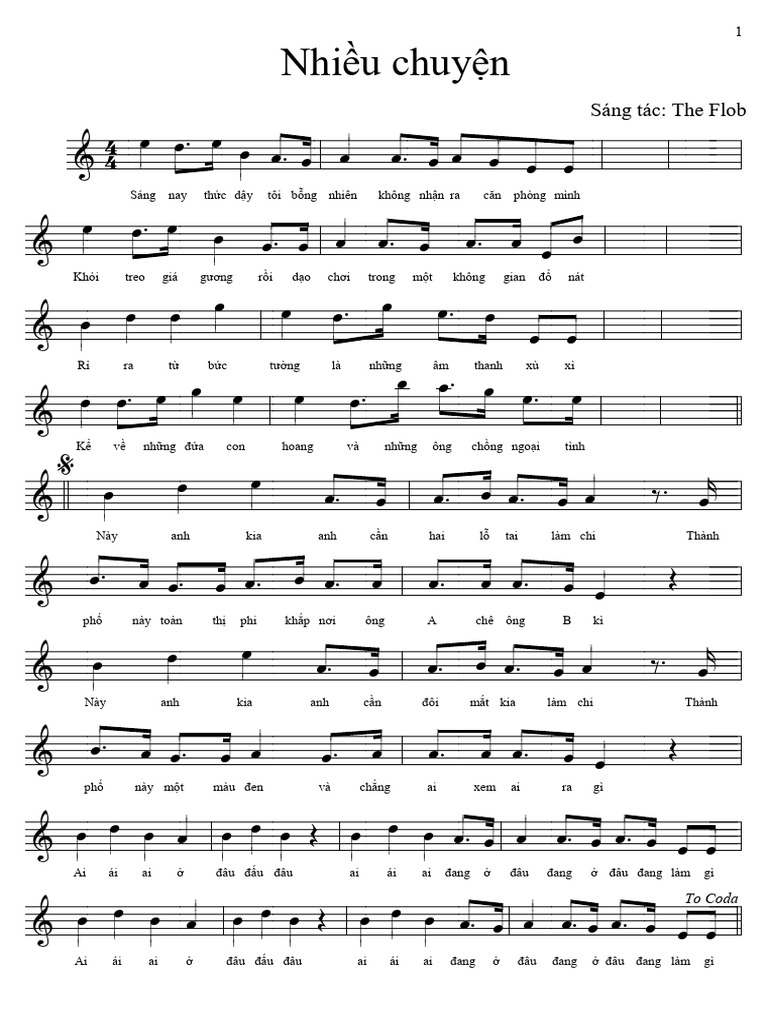 Nhiều chuyện: Sáng tác: The Flob | PDF