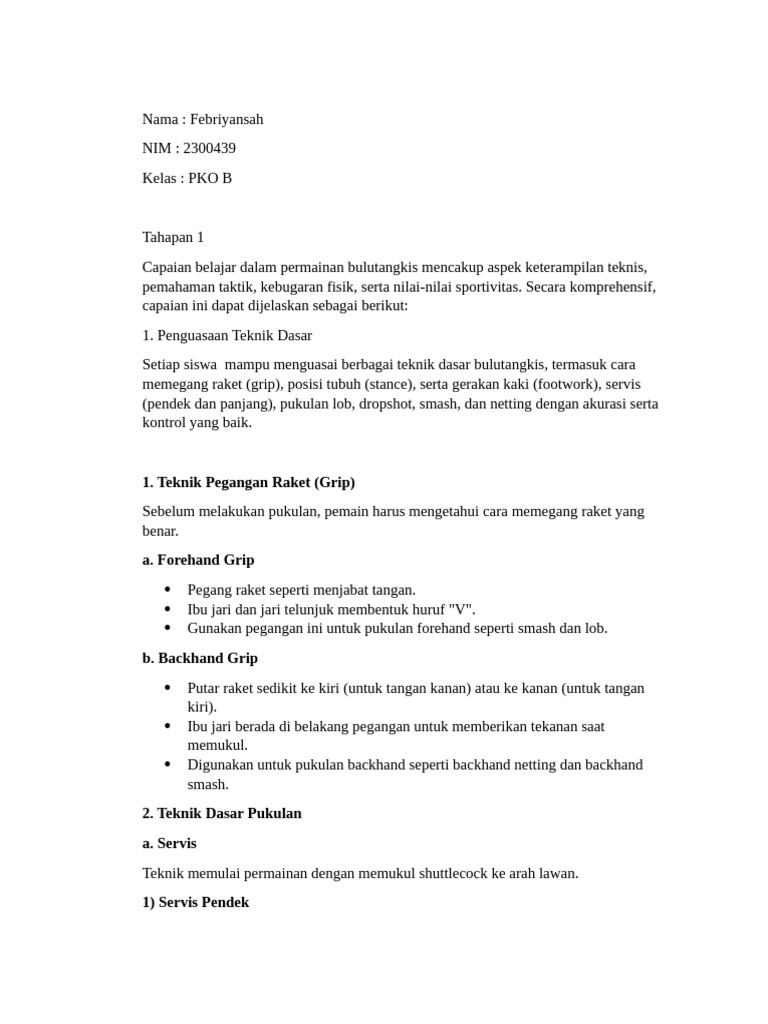 Tugas 7 Tahapan - Febriyansah 2300439 | PDF