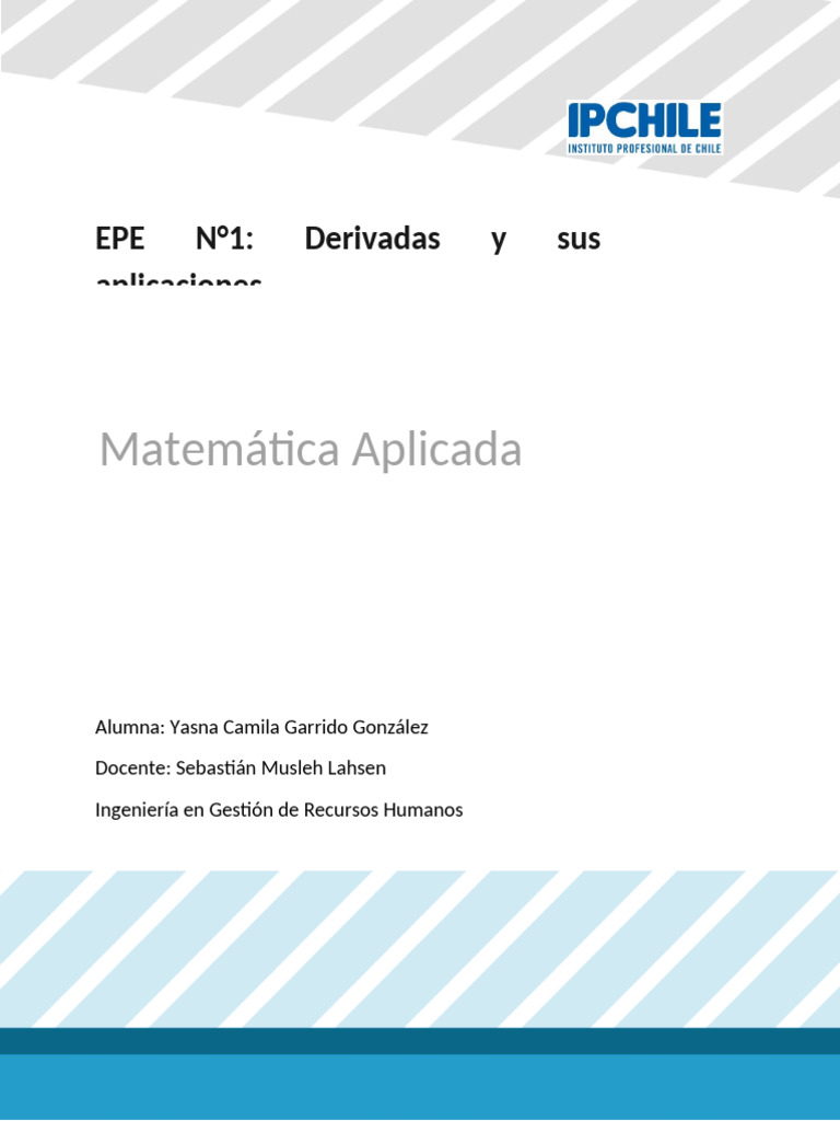 EPE 1 Derivadas Yg | PDF