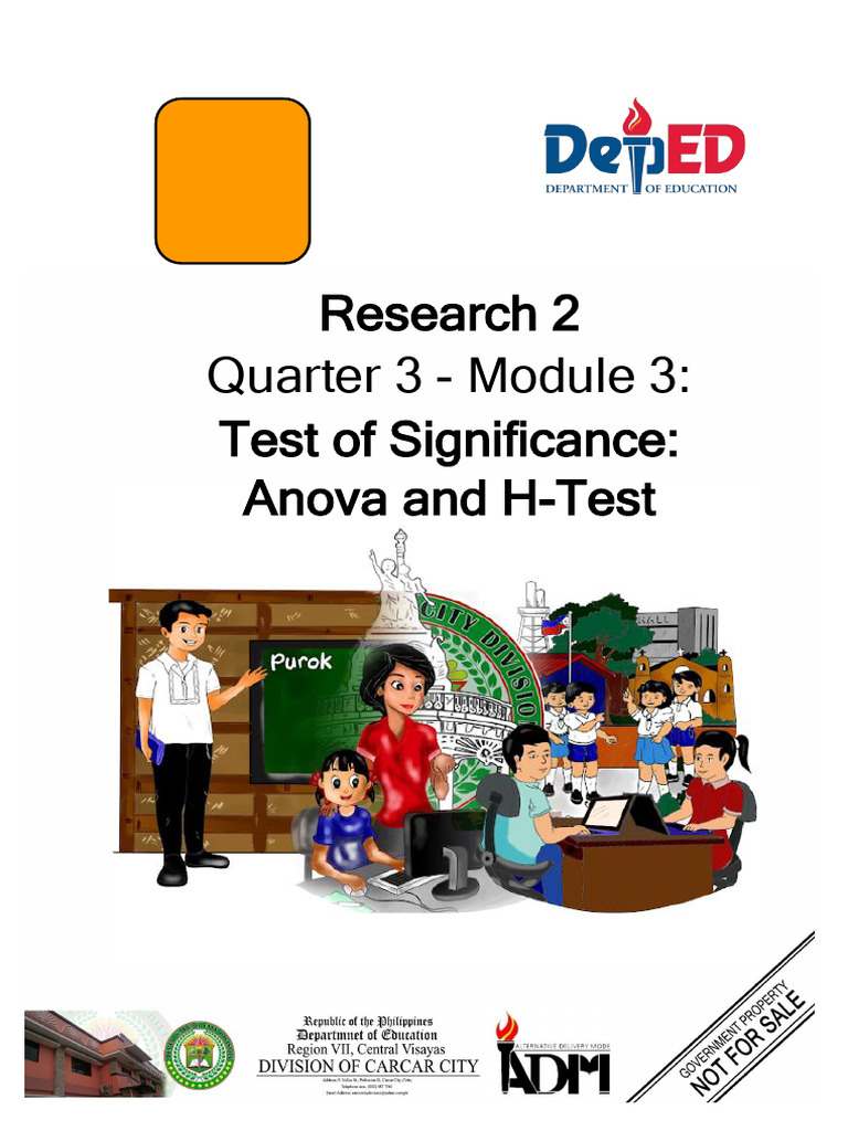 SSC Gr9 Research 2 Q3 Module 3 WK 3 v.01 CC | PDF | P Value | Analysis Of Variance