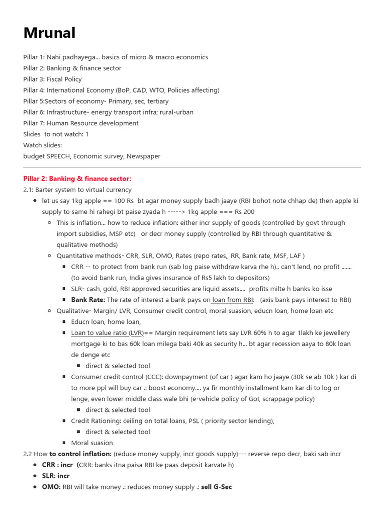 GS 3 Mrunal_merged | PDF | Reserve Bank Of India | Taxes