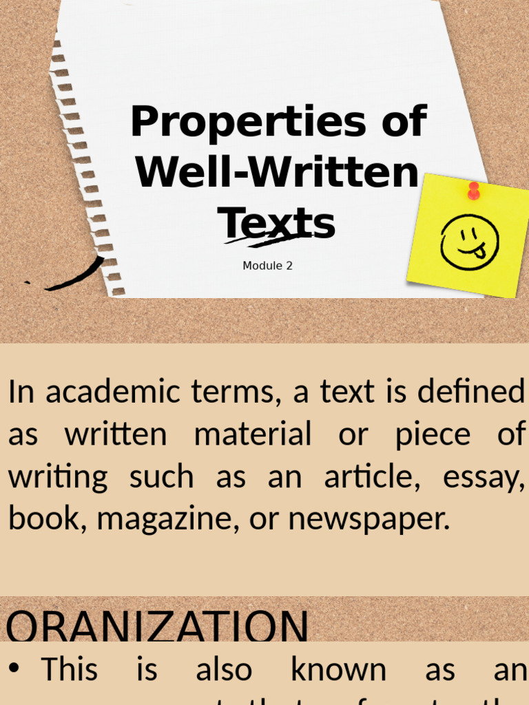 Properties of Well-Written Texts | PDF