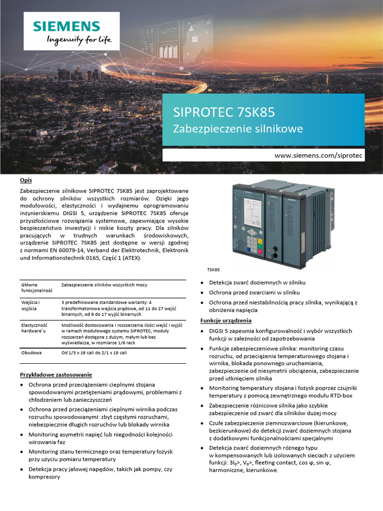 7SK85 Broszura PL | PDF