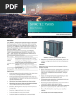 SIPROTEC 7SX85 Profile | PDF | Electrical Grid | Electric Motor