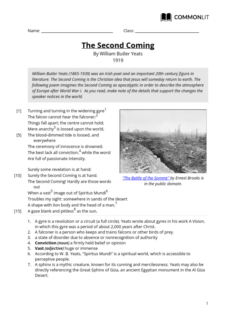 Yeats' Apocalyptic Vision in The Second Coming | PDF | Second Coming