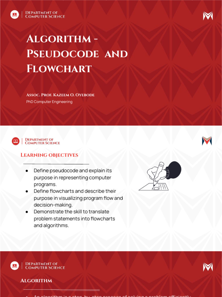 Algorithm Pseudocode And Flowchart Pdf Algorithms Algorithms And 9097