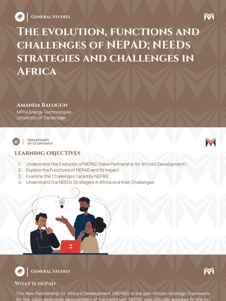 The Evolution, Functions and Challenges of NEPAD and The NEEDs ...