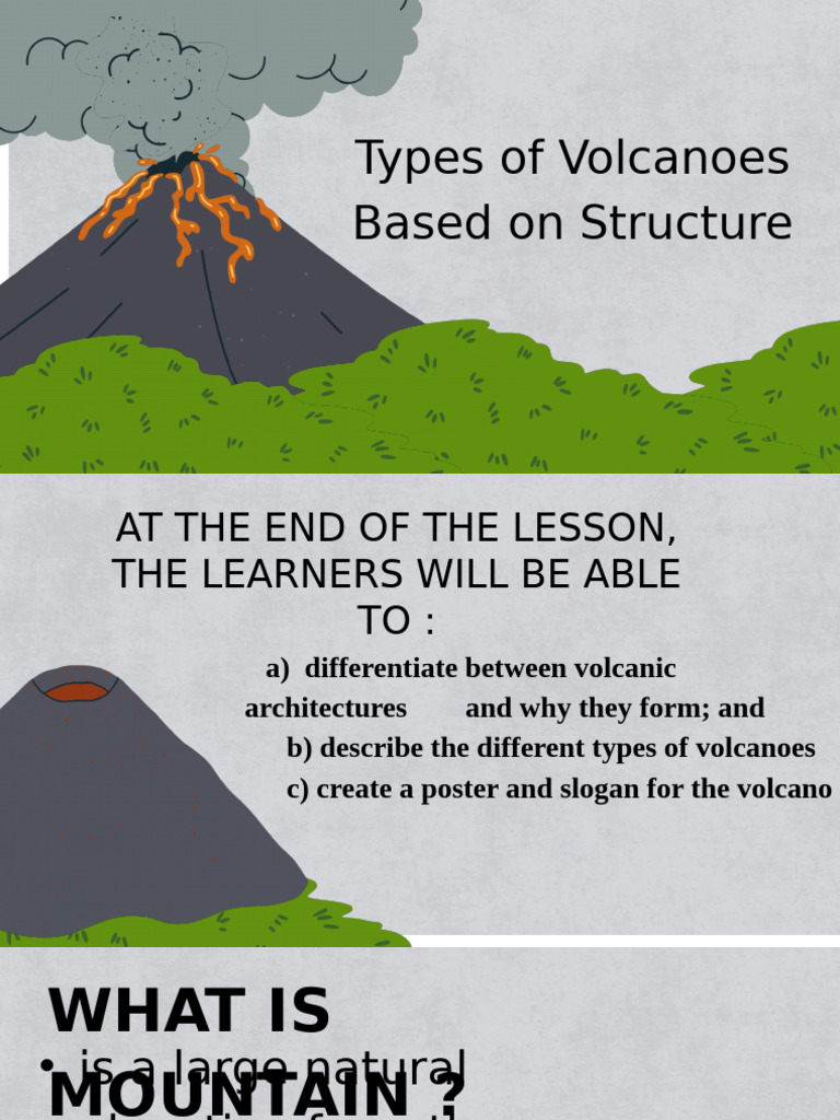Types of Volcanoes: Structures Explained | PDF | Volcano | Types Of ...