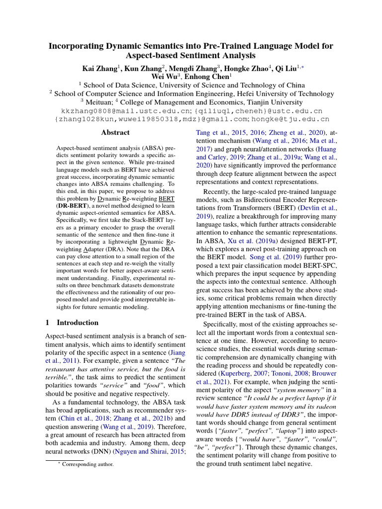 Incorporating Dynamic Semantics Into Pre-Trained Language Model | PDF | Semantics | Attention