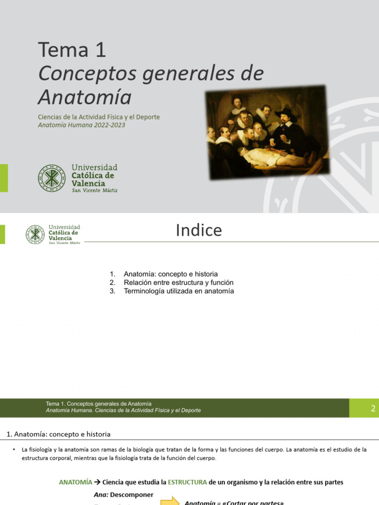 T1 Conceptos Generales Anatomia | PDF | Microscopio | Maimónides