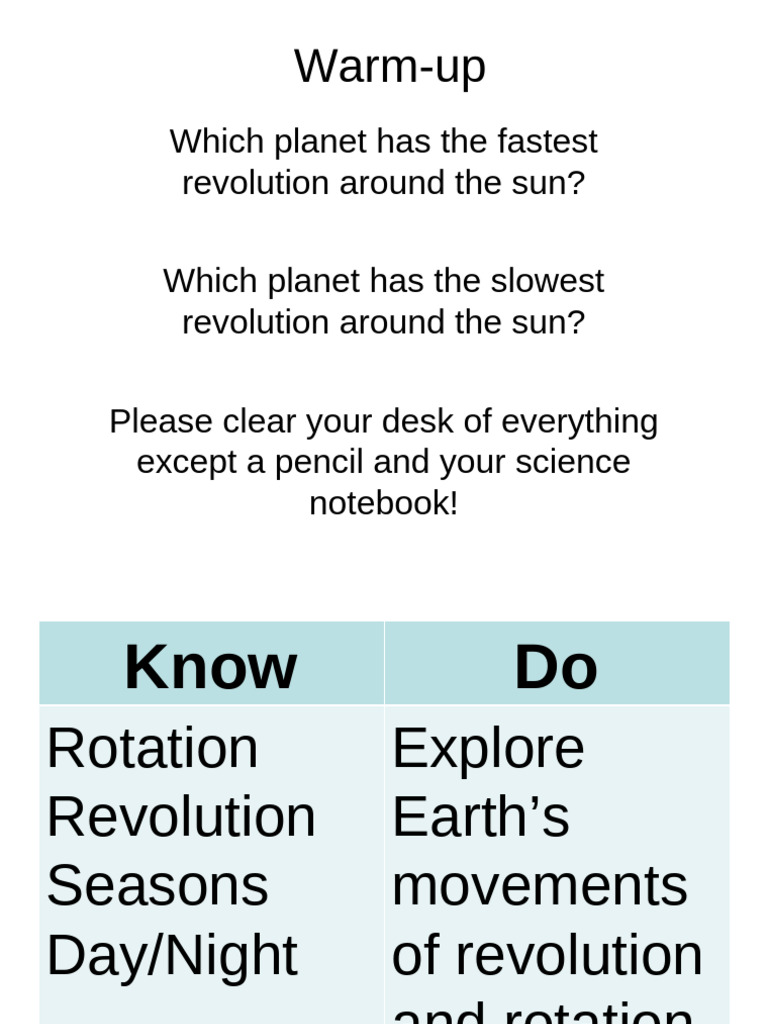 Earths Rotation and Revolution | PDF | Rotation | Earth