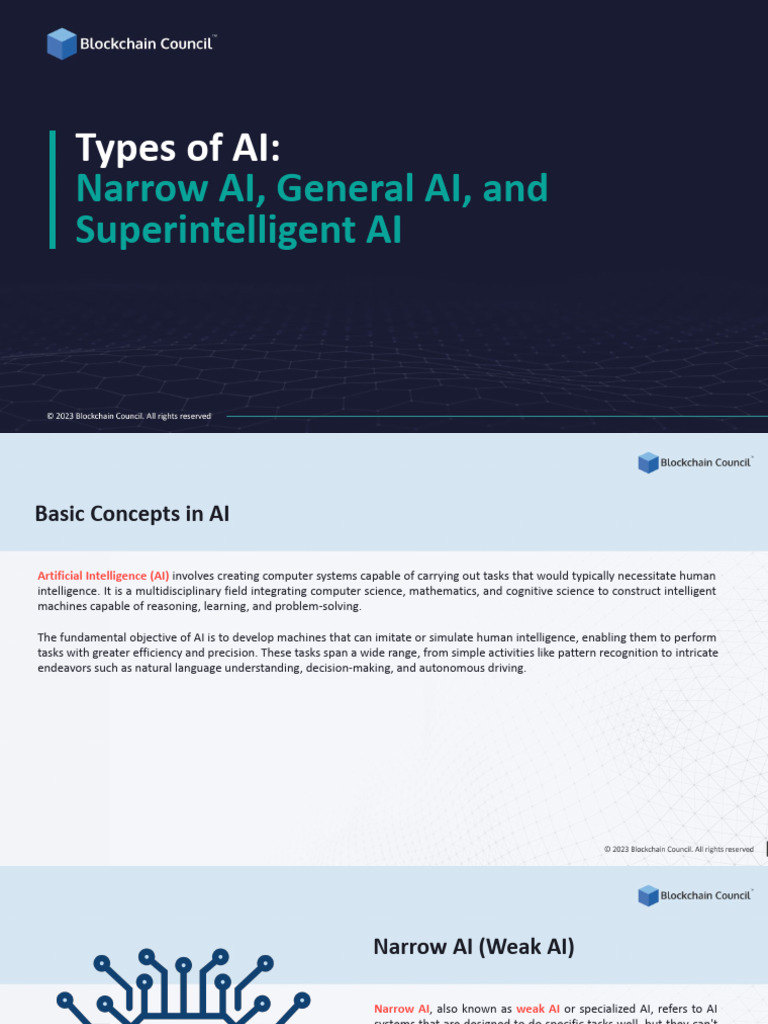 Types of AI: Narrow, General, Superintelligent | PDF | Artificial ...