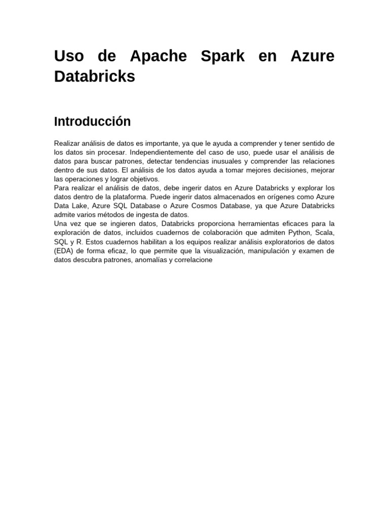 Perform Data Analysis With Azure Databricks | PDF | Microsoft Azure ...