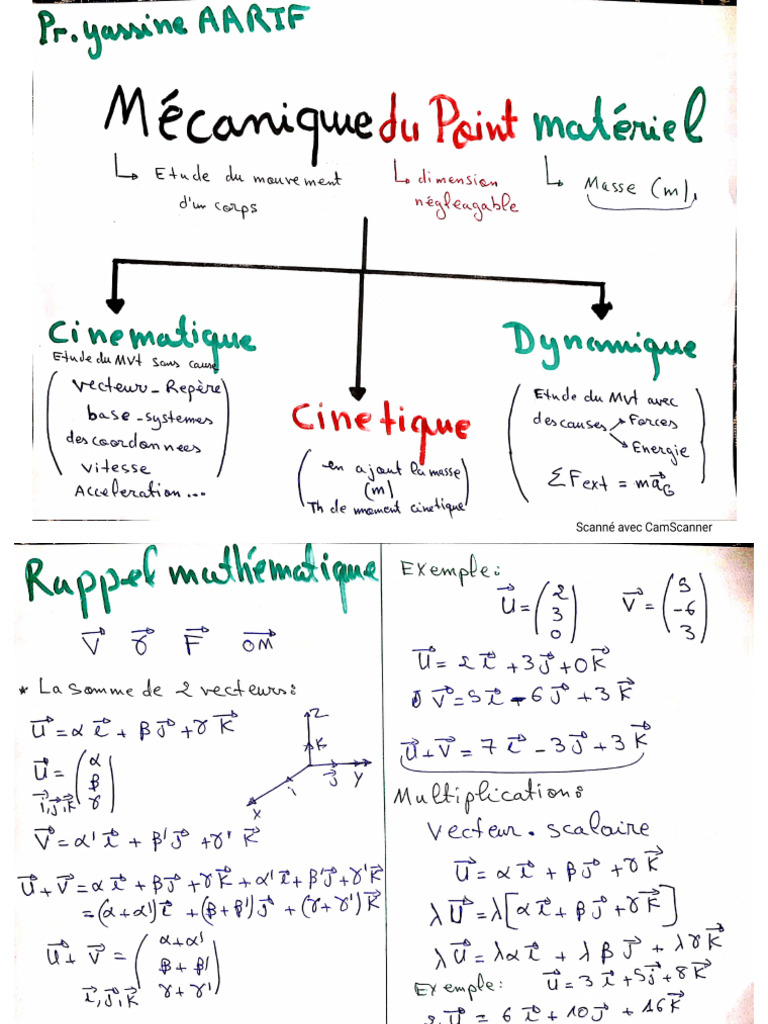 1 Mécanique Du Point Doc 1 | PDF