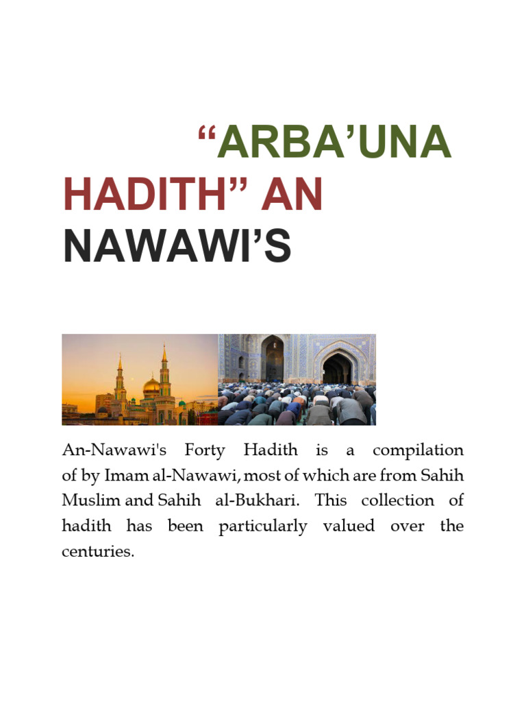 Theme of 40 Hadith | PDF | Hadith | Faith